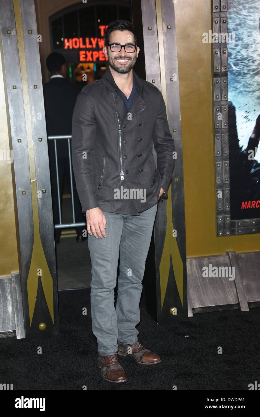 Actor Tyler Hoechlin attends the premiere of 300: Rise Of An Empire at ...