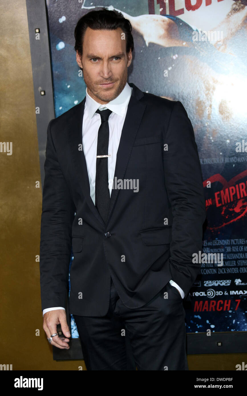 Actor Callan Mulvey attends the premiere of 300: Rise Of An Empire at ...