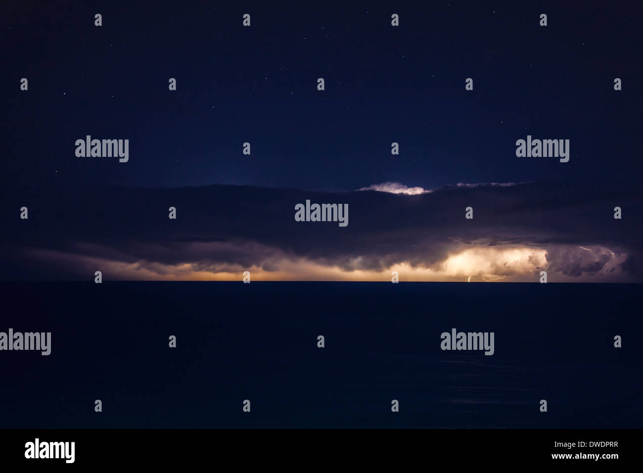 Lightning in the sea Stock Photo - Alamy