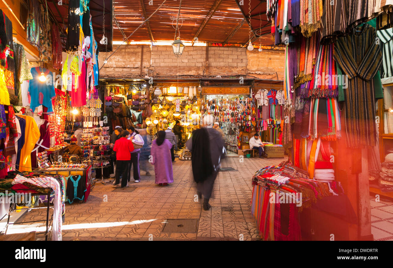 Morocco, Marrakech, view at souk Stock Photo - Alamy