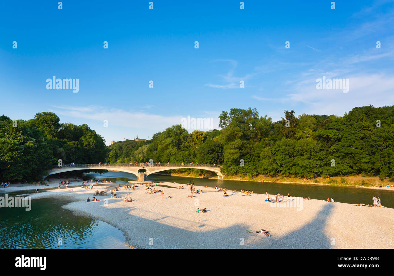 Sunbathing isar munich hi-res stock photography and images - Alamy