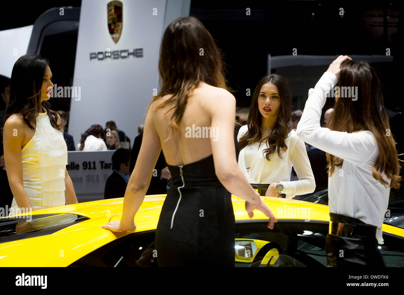84th Geneva International Motorshow, Lamborghini stand Stock Photo - Alamy