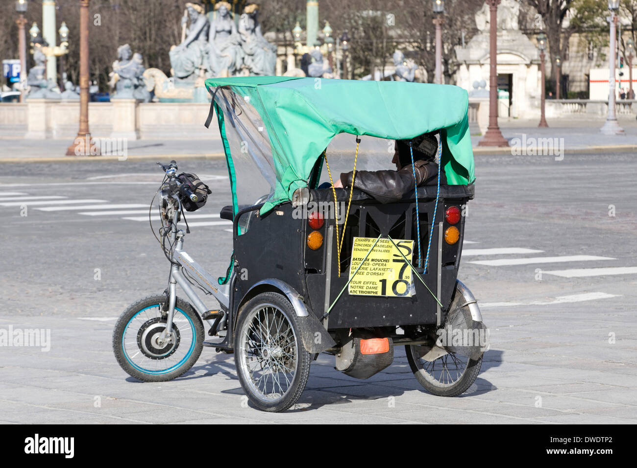 A Cycle rickshaw on the streets of Paris France Stock Photo - Alamy