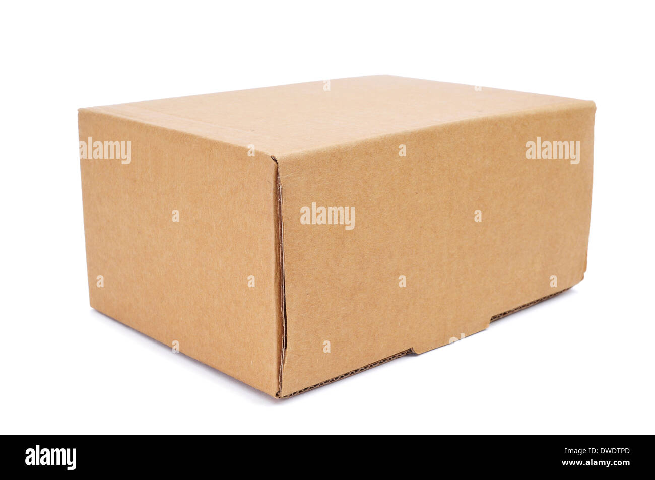 a brown cardboard box on a white background Stock Photo - Alamy