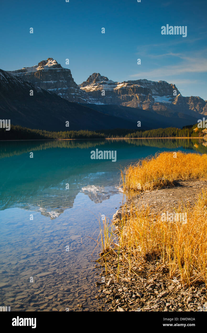 Scenic Waterfowl Lake on the Icefields Parkway, Banff National Park ...