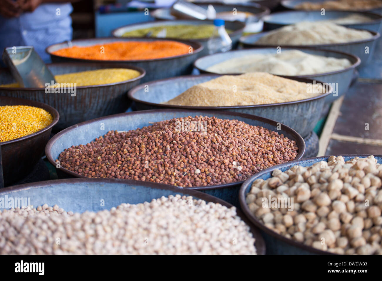 Indian colored spices at local market in Goa, India Stock Photo - Alamy