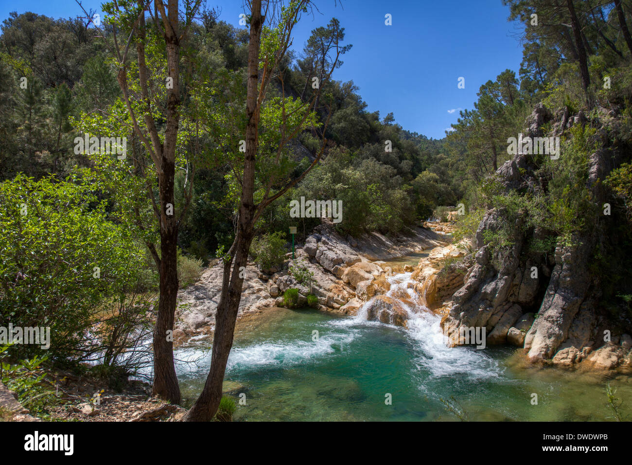 River in Cazorla natural park running down to Coto Rios - Spain Stock ...
