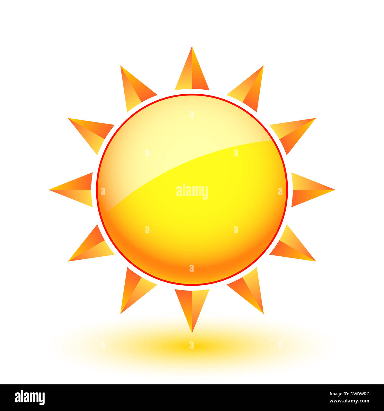 Sun icon. Illustration on white background for Web-design Stock Photo ...