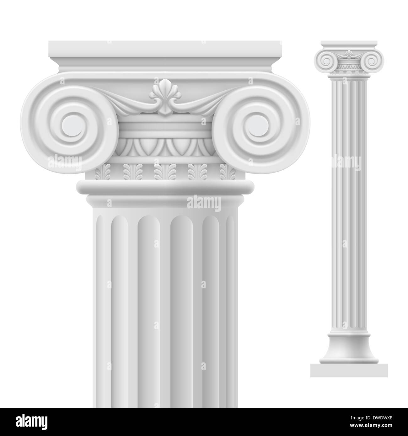 Roman column. Illustration on white background for design Stock Photo ...