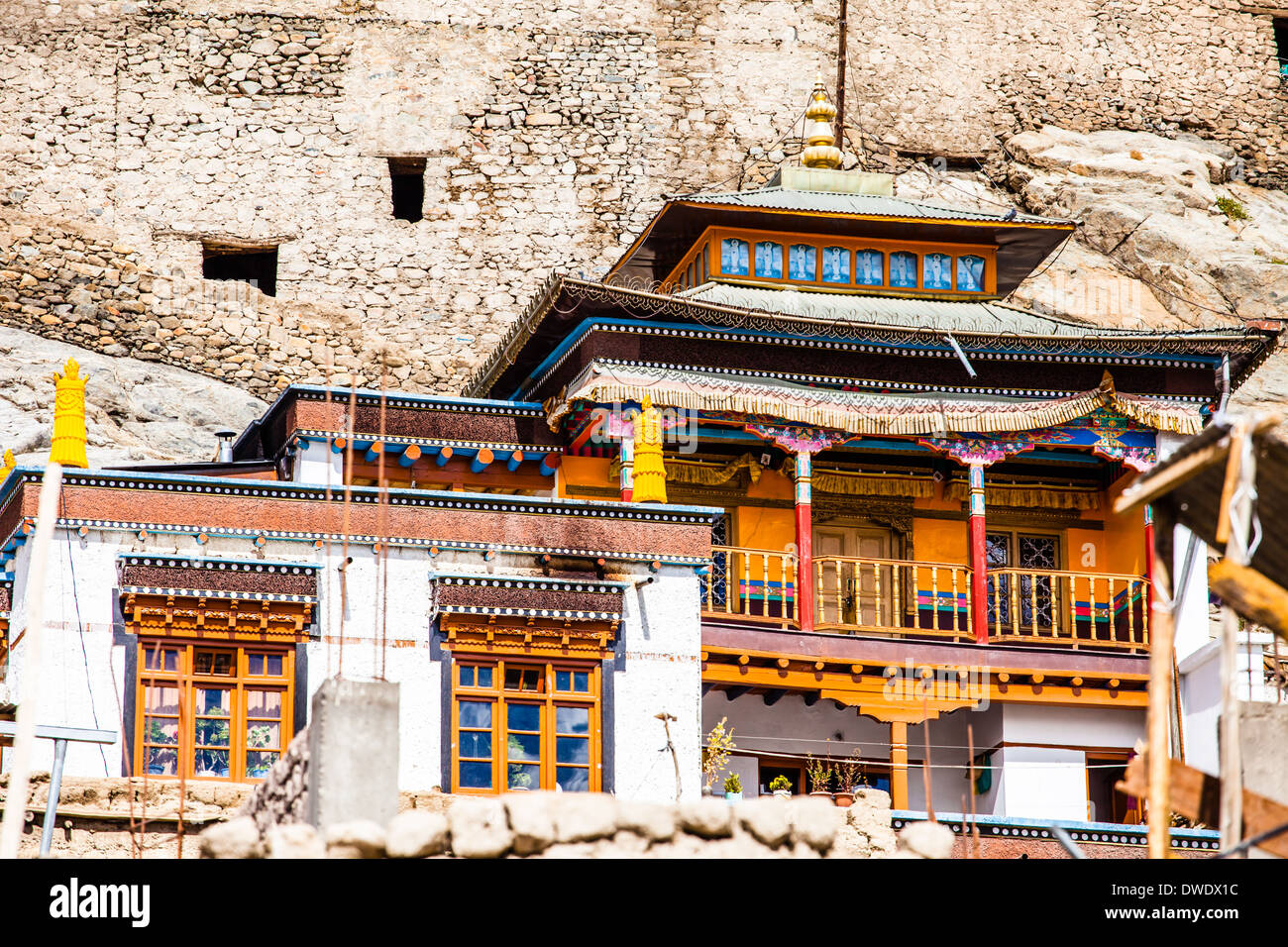 Leh Monastery looming over medieval city of Leh Stock Photo - Alamy