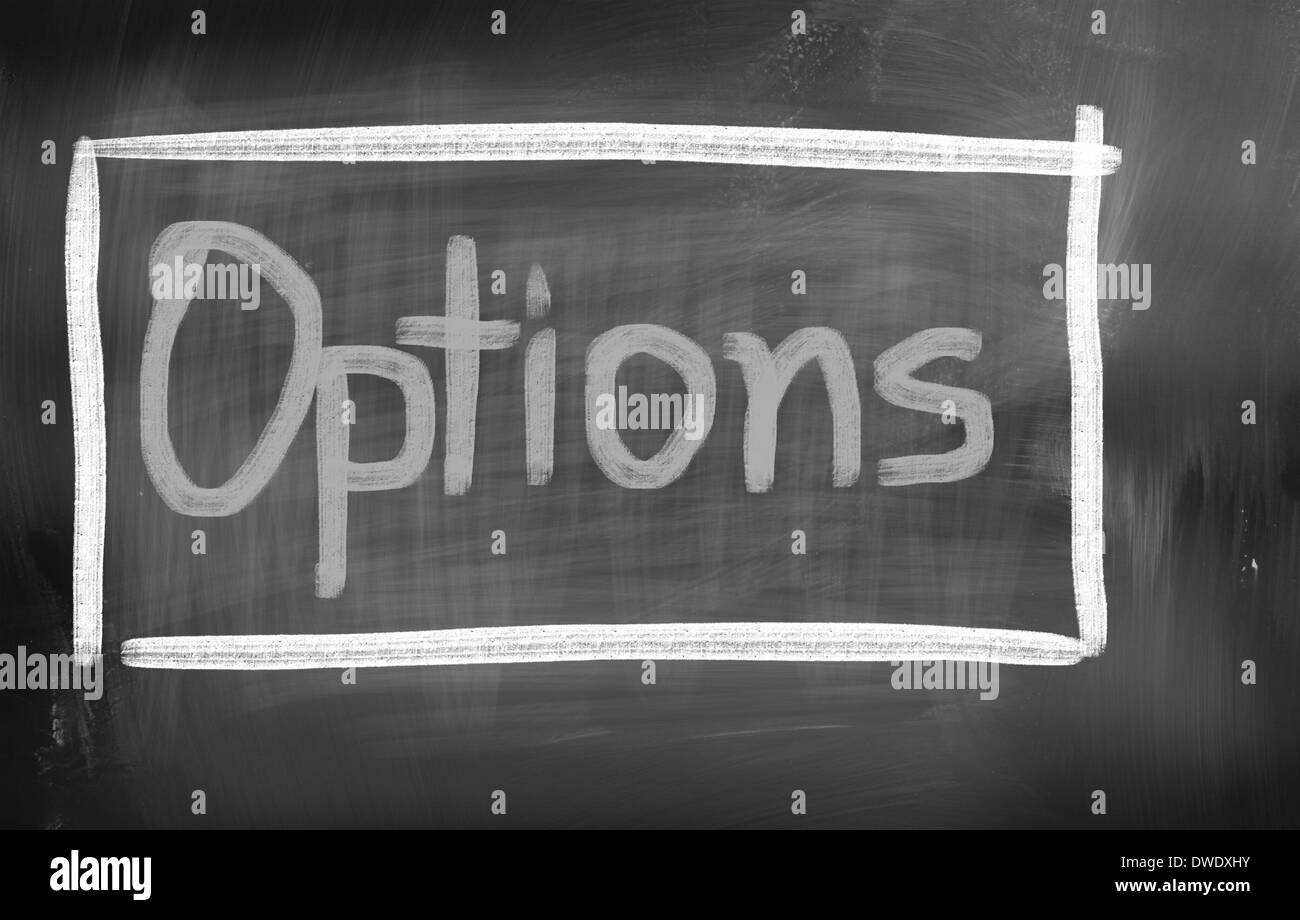Choosing your options Black and White Stock Photos & Images - Alamy