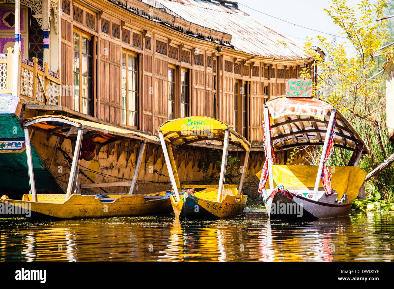 Shikara boat in Dal lake , Kashmir India Stock Photo - Alamy