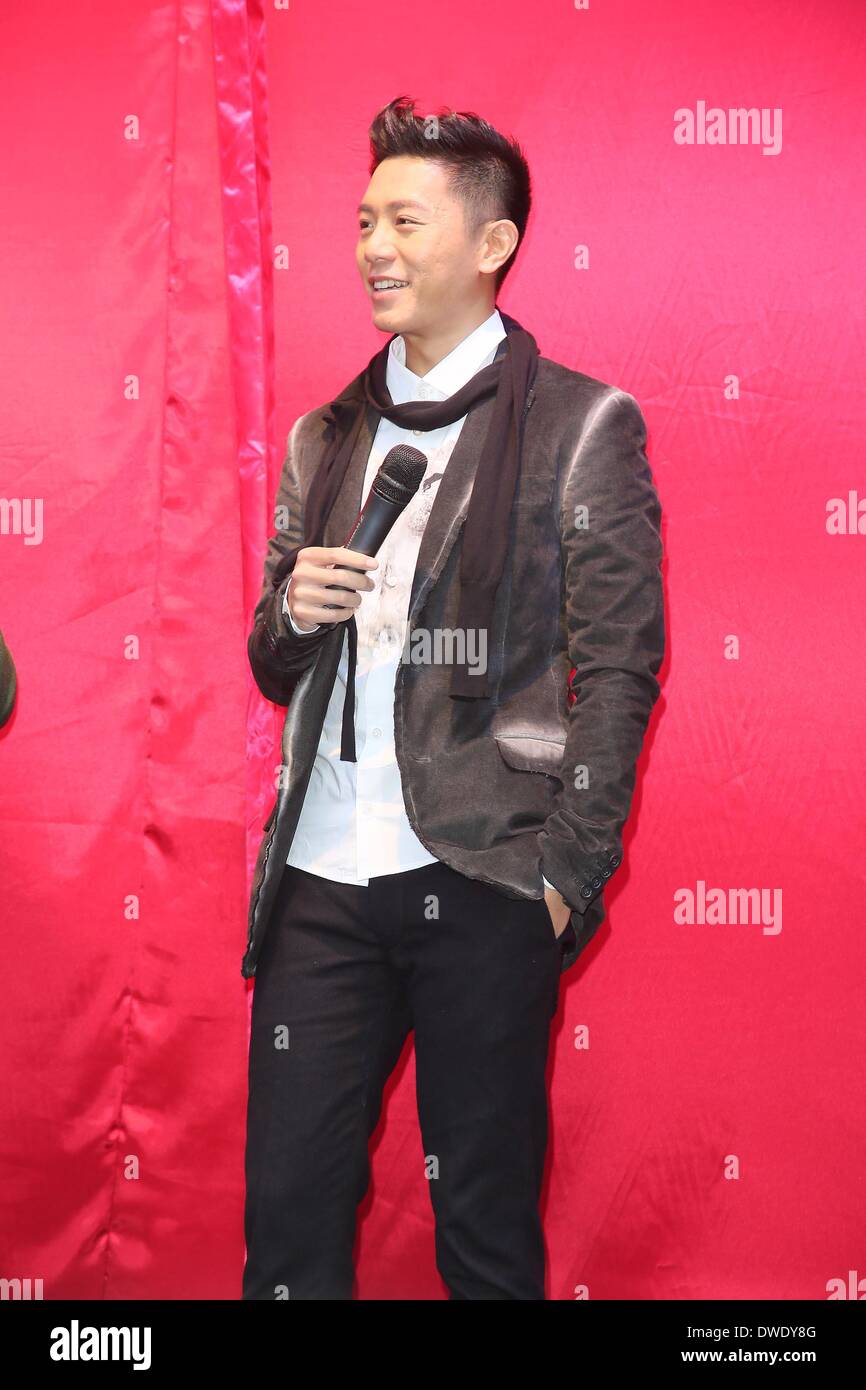 Taipei, China. 5th Mar, 2014. Singer William promotes his new album and ...