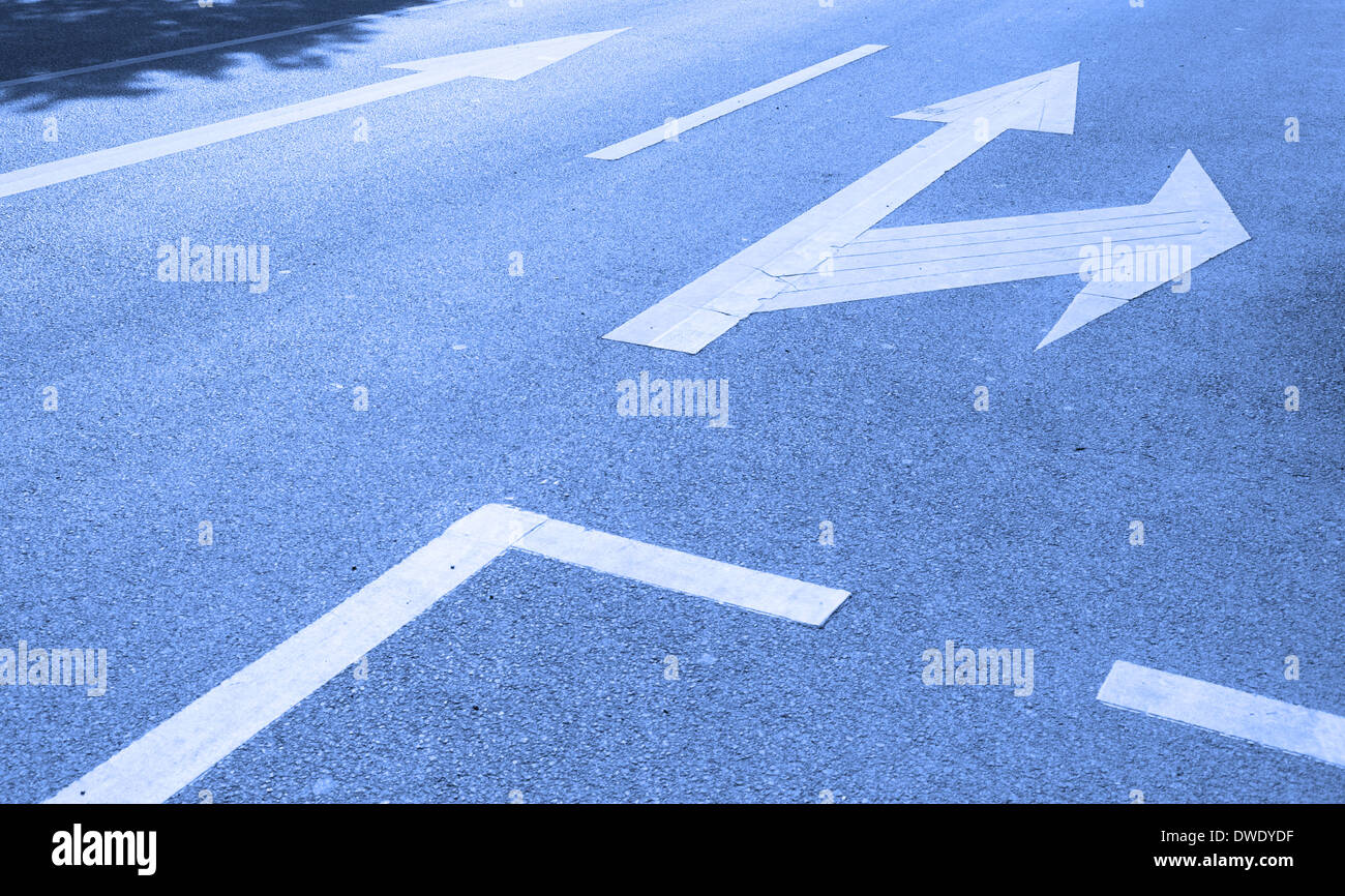 road arrow signal Stock Photo - Alamy