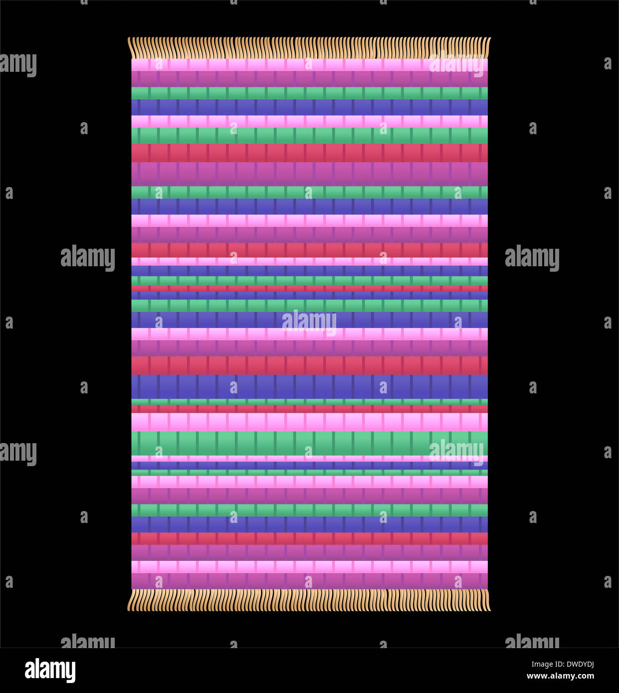Illustration of a pink rag rug in retro style Stock Photo - Alamy