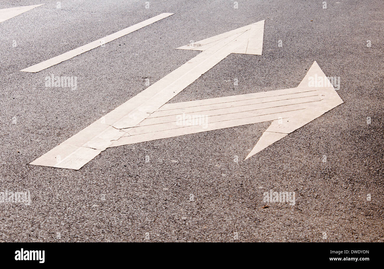road arrow signal Stock Photo - Alamy