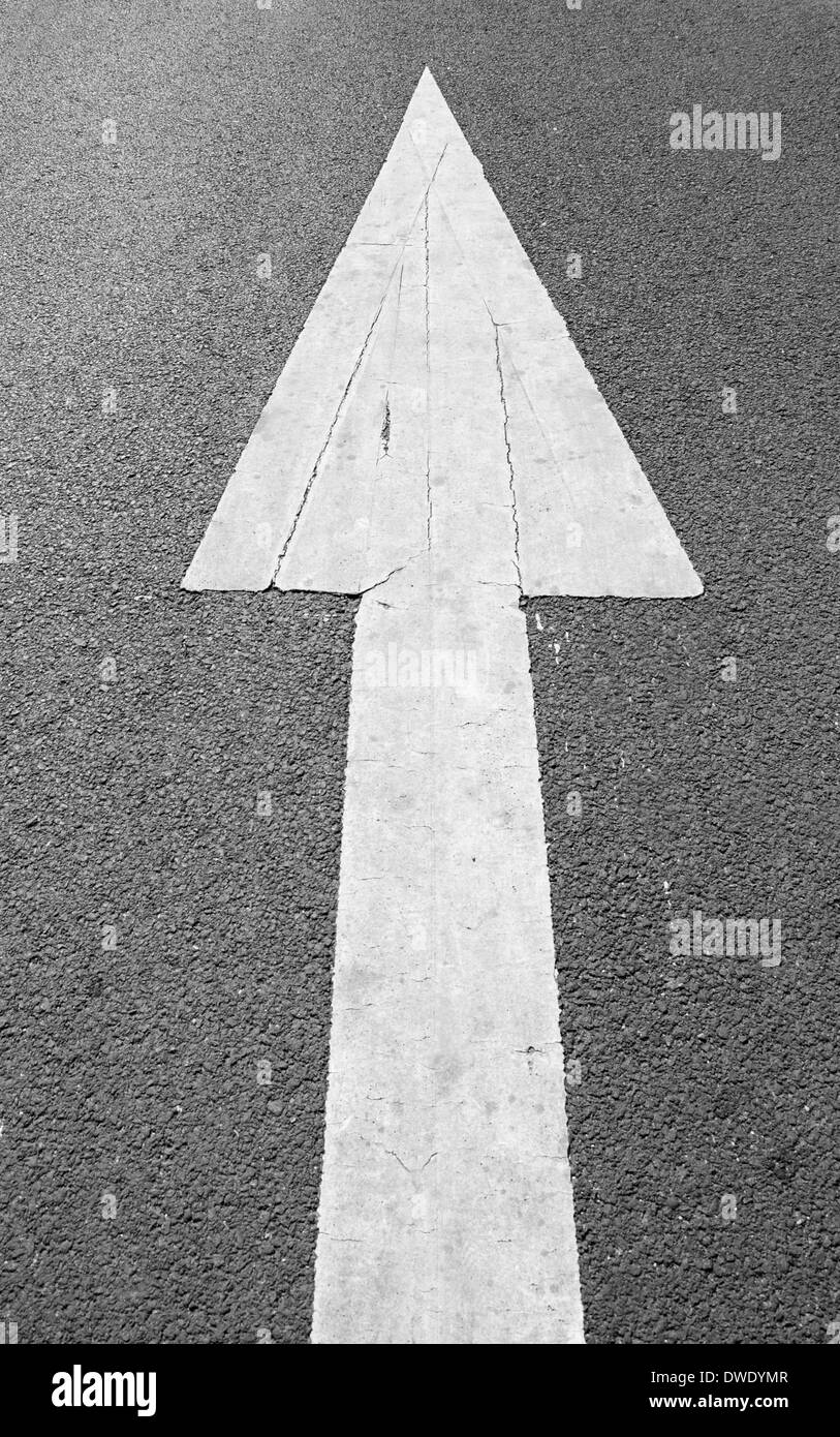 Road highway arrow Black and White Stock Photos & Images - Alamy