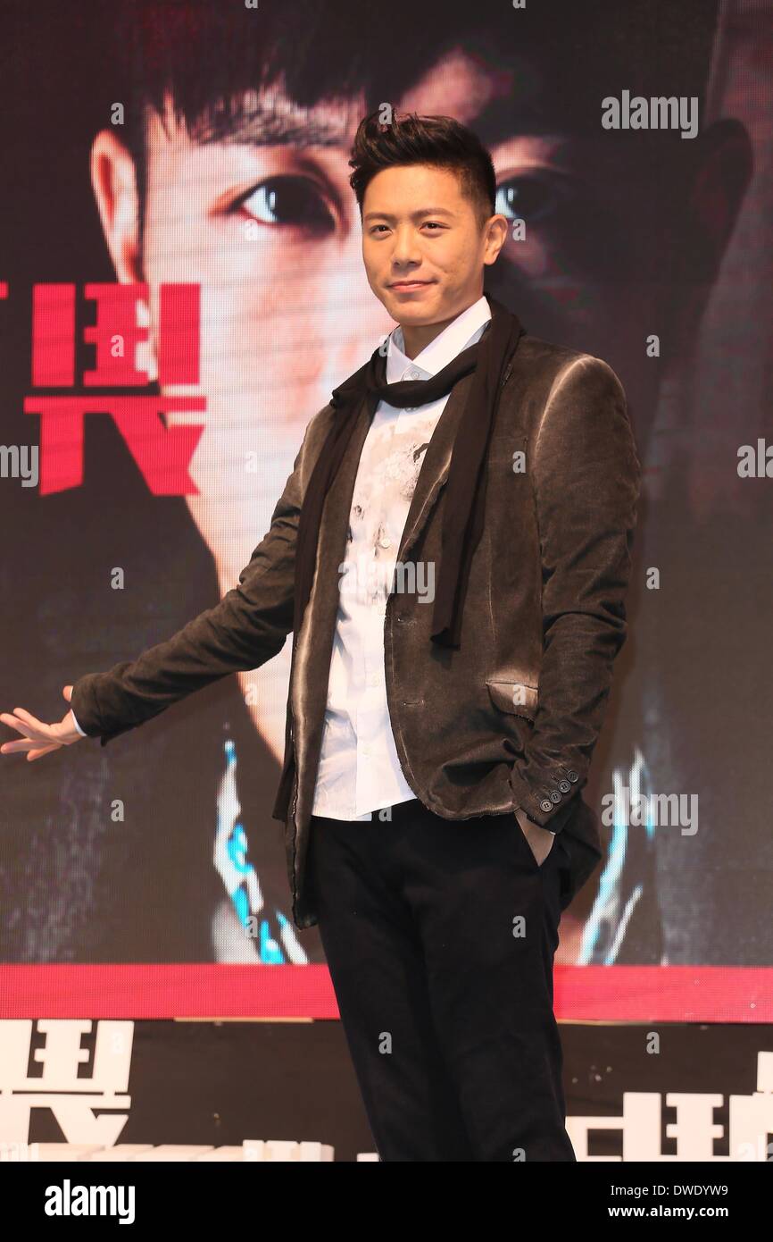 Taipei, China. 5th Mar, 2014. Singer William promotes his new album and ...
