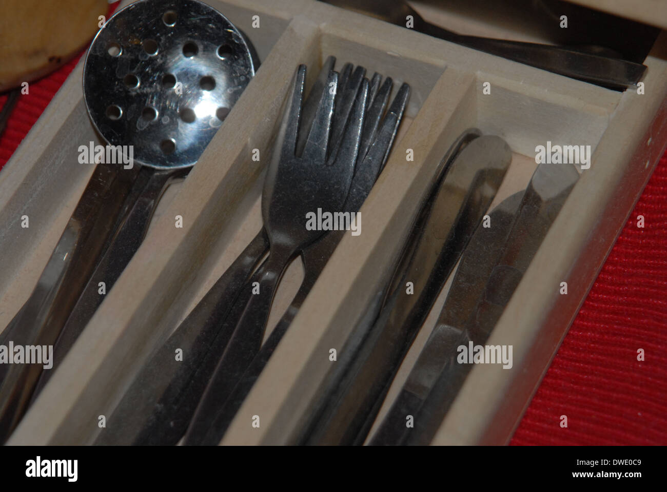 Children's stainless steel cutlery play set Stock Photo - Alamy