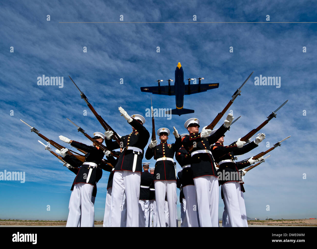 The US Marine Corps Blue Angels C-130 Hercules aircraft, affectionately ...