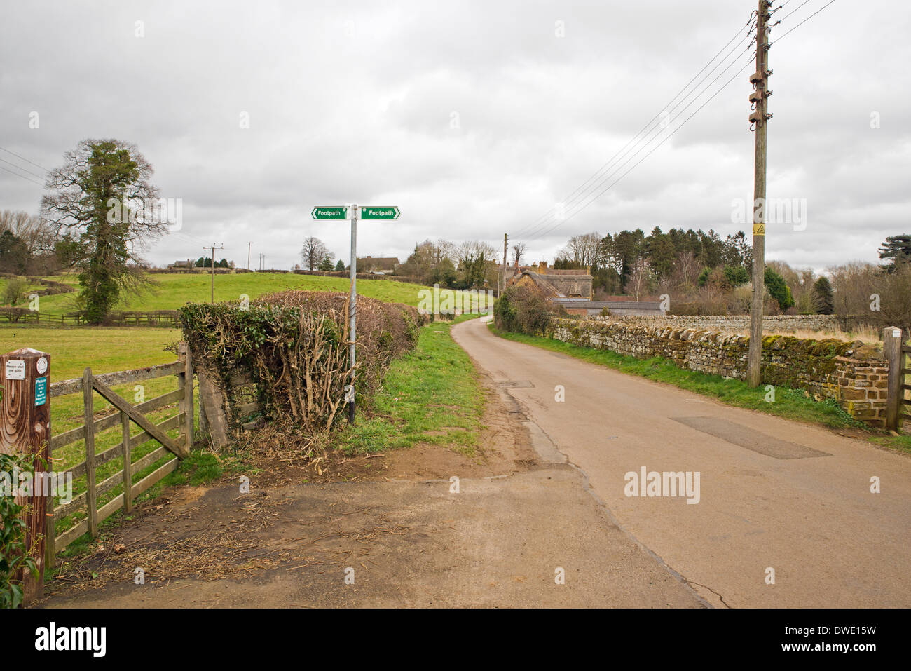 Rural scene in the village of Harlestone Northamptonshire Stock Photo ...