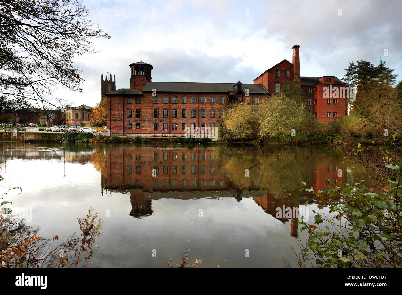 Autumn, Derby Silk Mill, World Heritage Site, river Derwent, Derby City ...