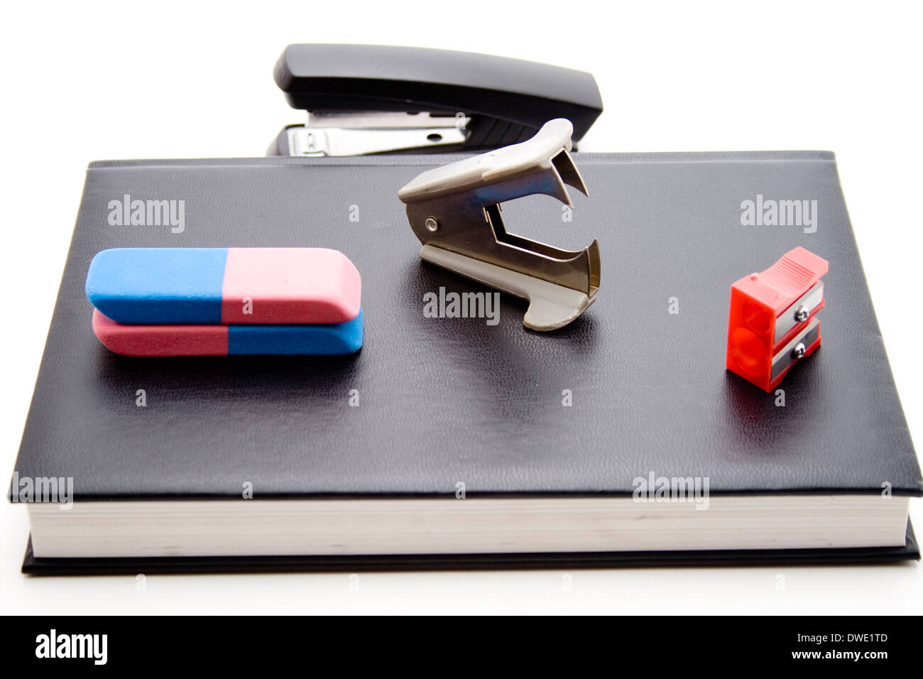 Rubber with notebook Stock Photo - Alamy