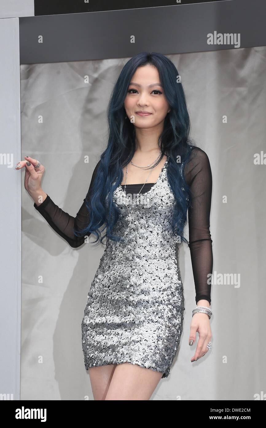 Taipei, China. 5th Mar, 2014. Singer Angela Zhang releases her new ...