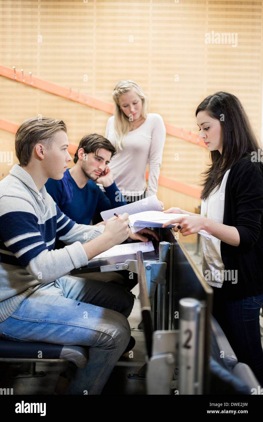 University students studying in classroom Stock Photo - Alamy