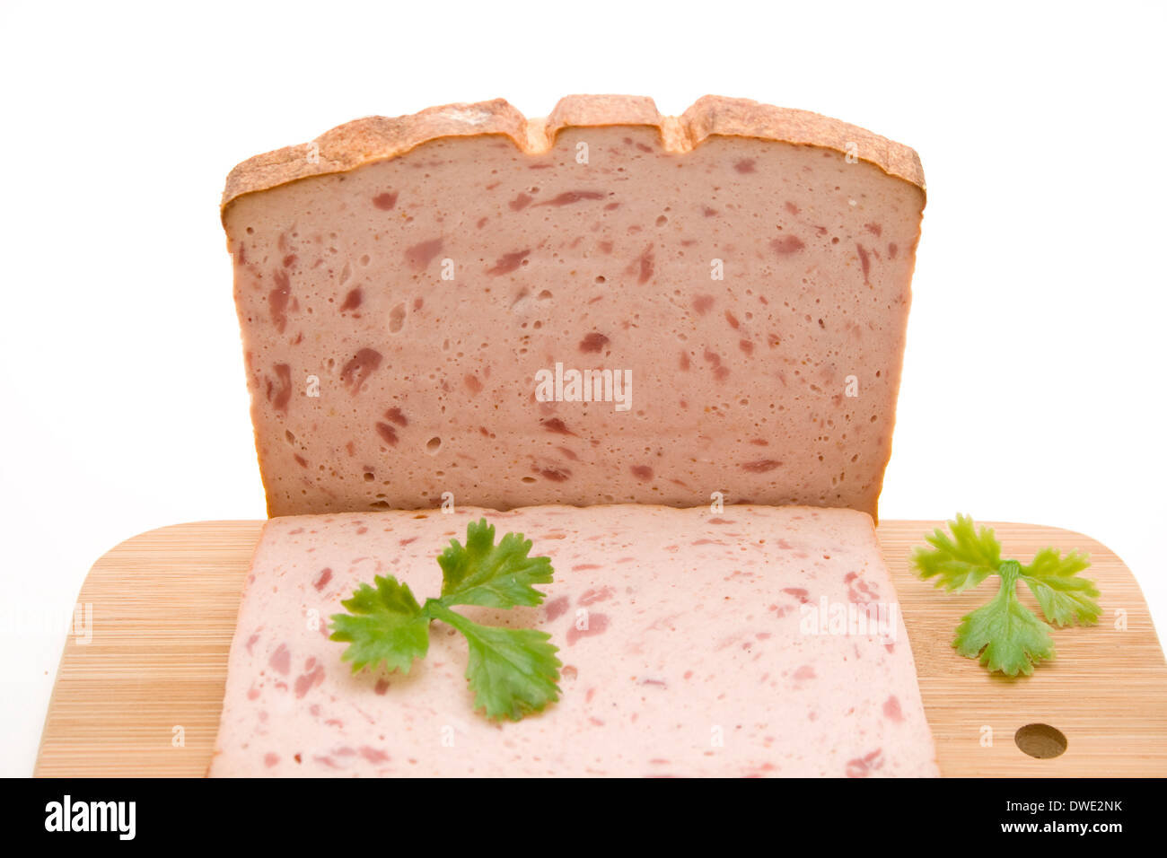 Fresh liver cheese with parsley Stock Photo - Alamy