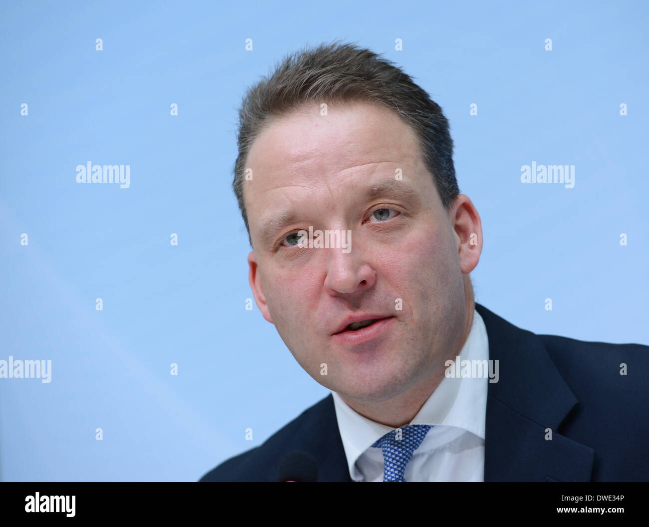 Darmstadt, Germany. 06th Mar, 2014. Departing CFO Matthias Zachert ...