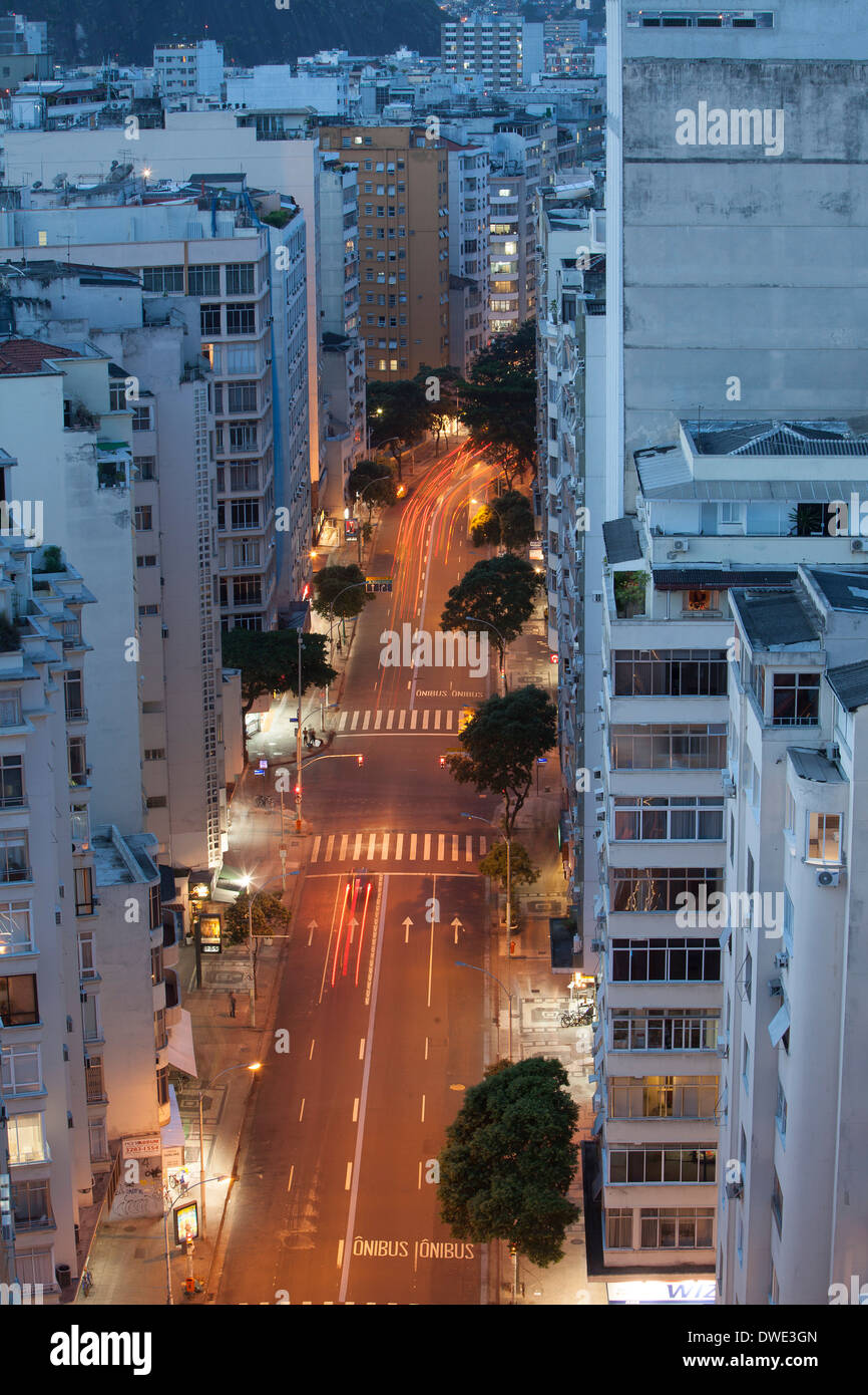 Street in Copacabana at night, Rio de Janeiro, BRA Stock Photo - Alamy