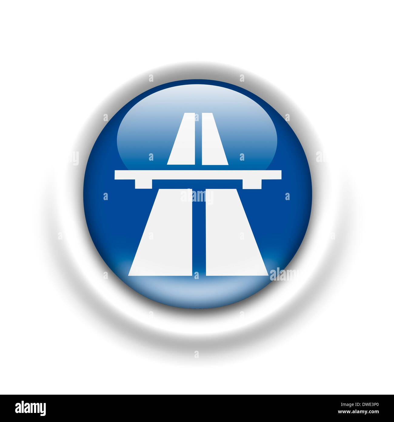 highway Autobahn sign icon symbol logo emblem Stock Photo - Alamy