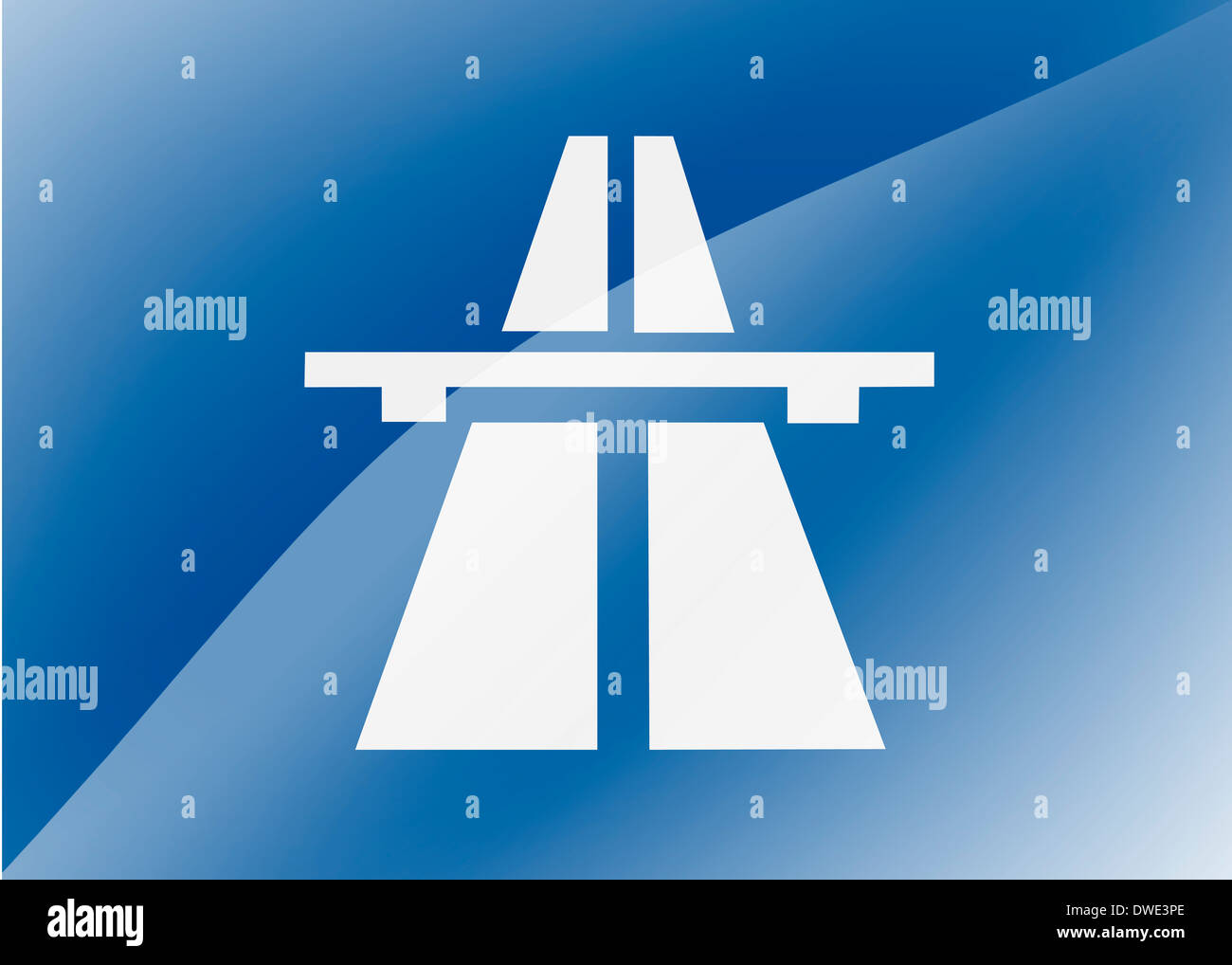 highway Autobahn sign icon symbol logo emblem Stock Photo - Alamy