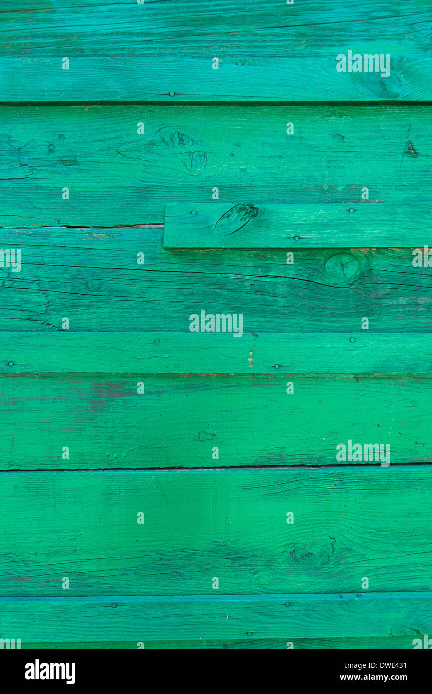 Green old wooden planks background Stock Photo - Alamy