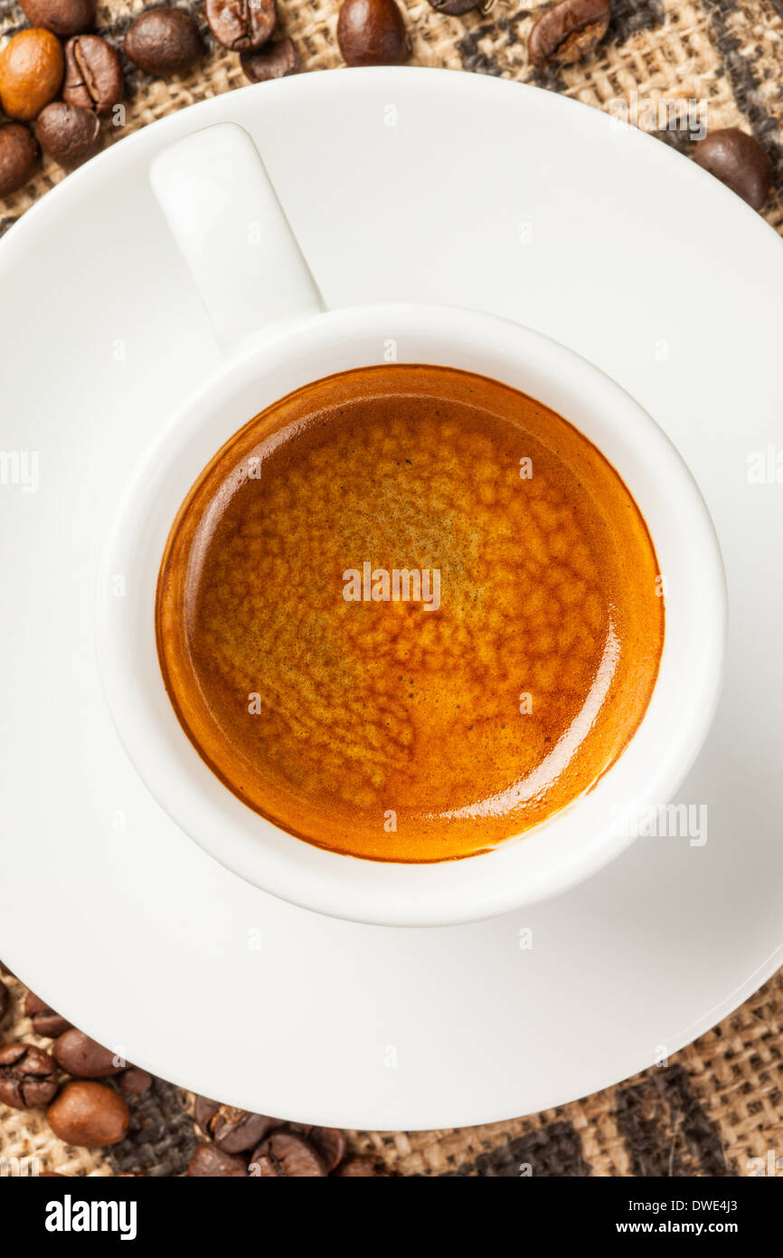 Espresso top view hi-res stock photography and images - Alamy