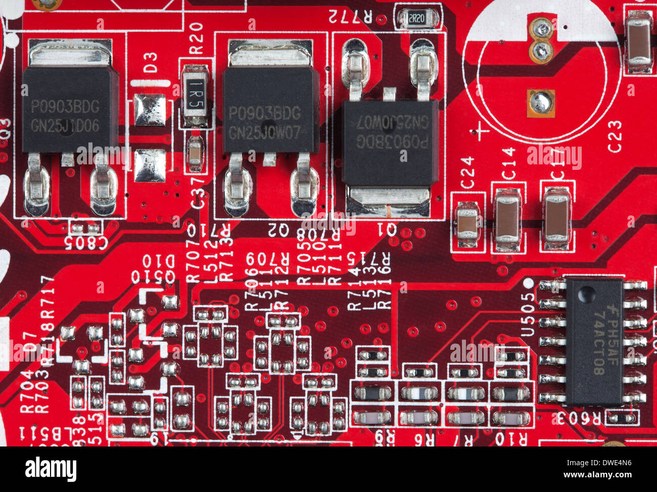 Red computer graphics card hi-res stock photography and images - Alamy