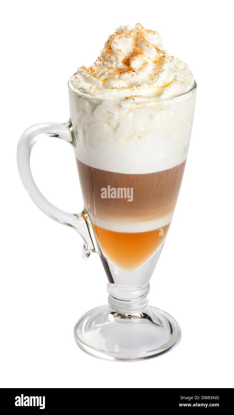 Latte, coffee isolated on white Stock Photo - Alamy