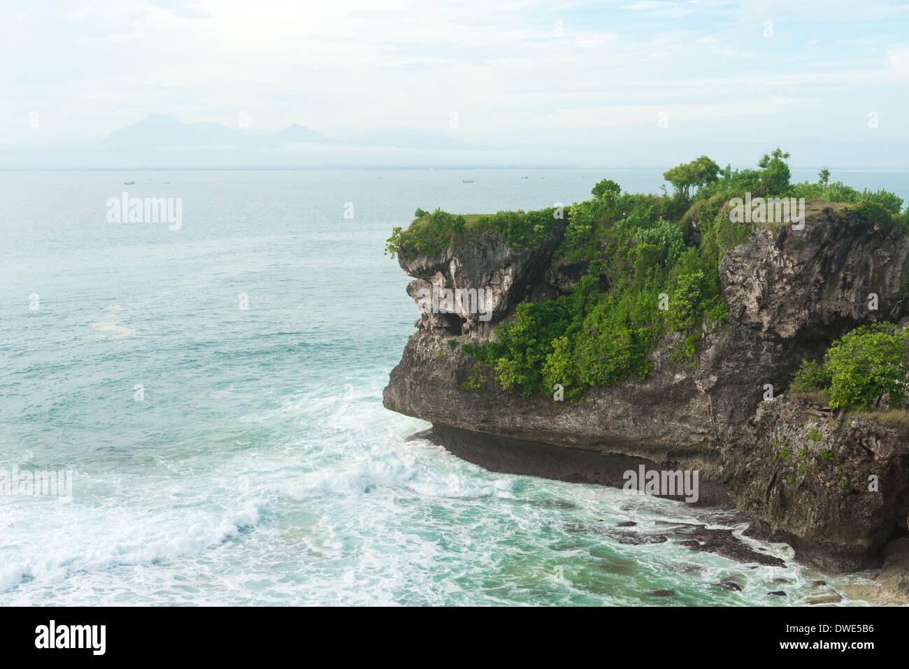 View from above of ocean coast at Bali island, Indonesia Stock Photo ...