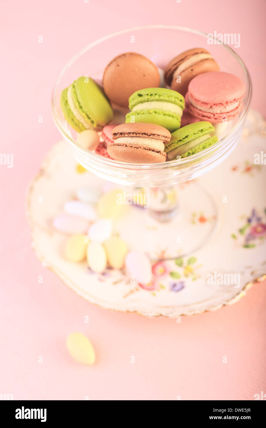 the easter installation with macarons Stock Photo - Alamy
