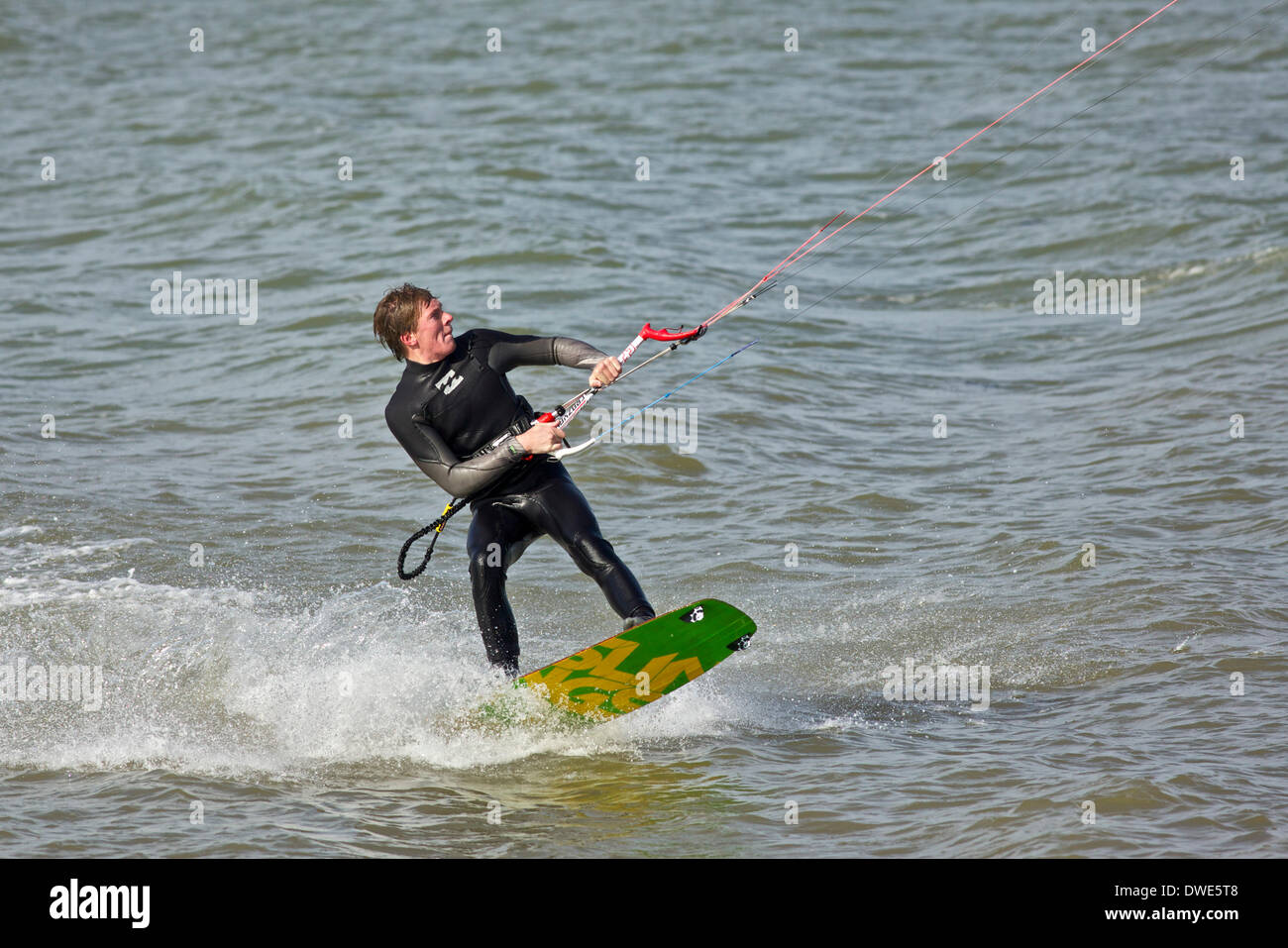Parasurfer on board Stock Photo - Alamy