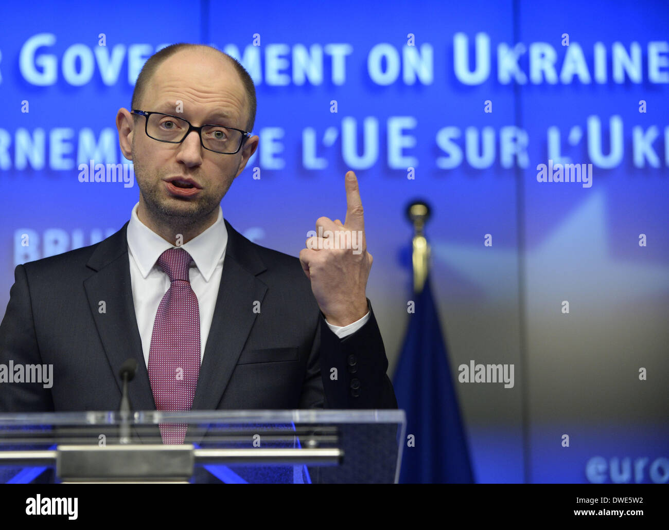 Brussels, Belgium. 6th Mar, 2014. Ukrainian interim Prime Minister ...
