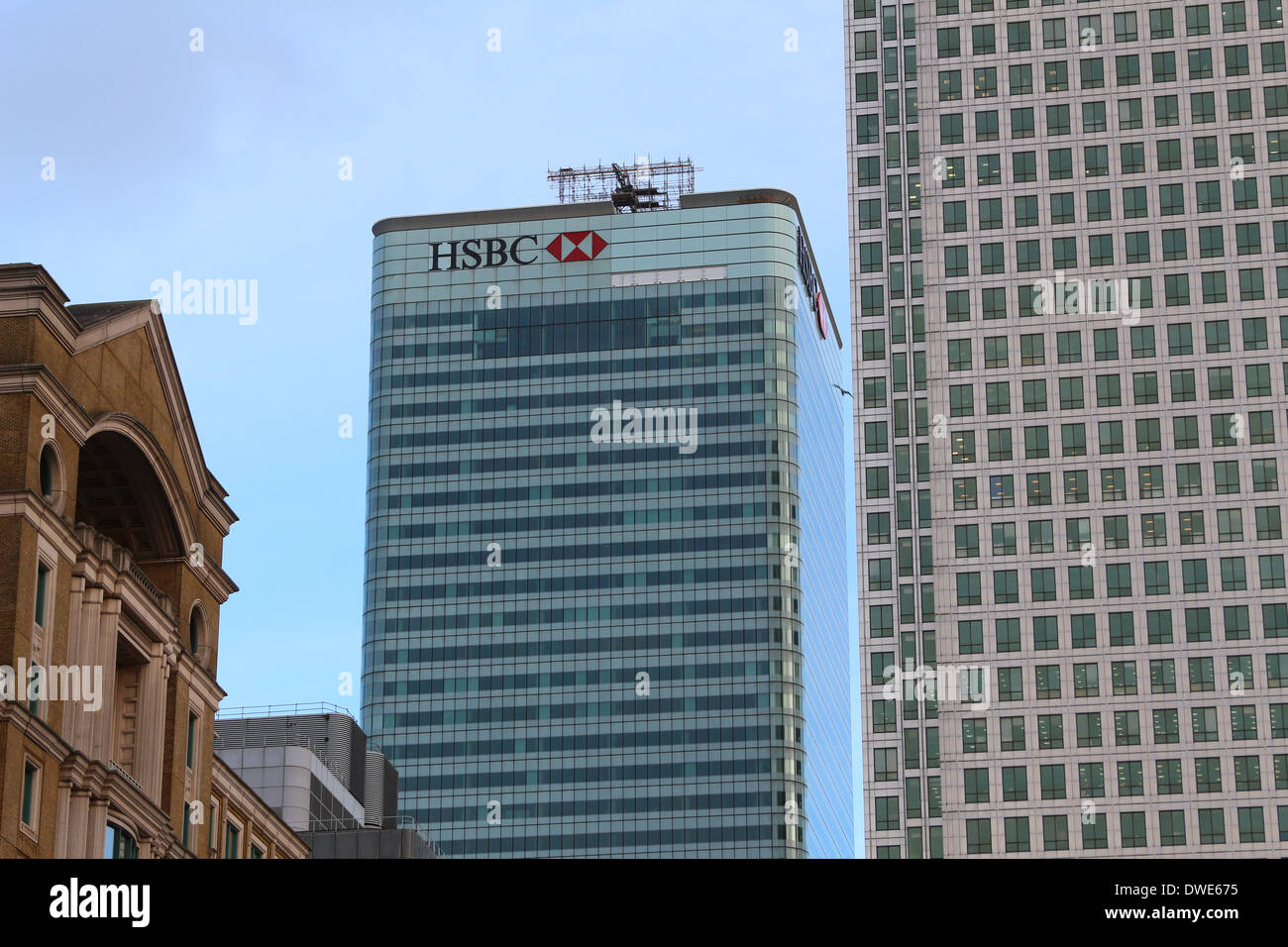 HSBC Building at Canary Wharf skyline Stock Photo - Alamy