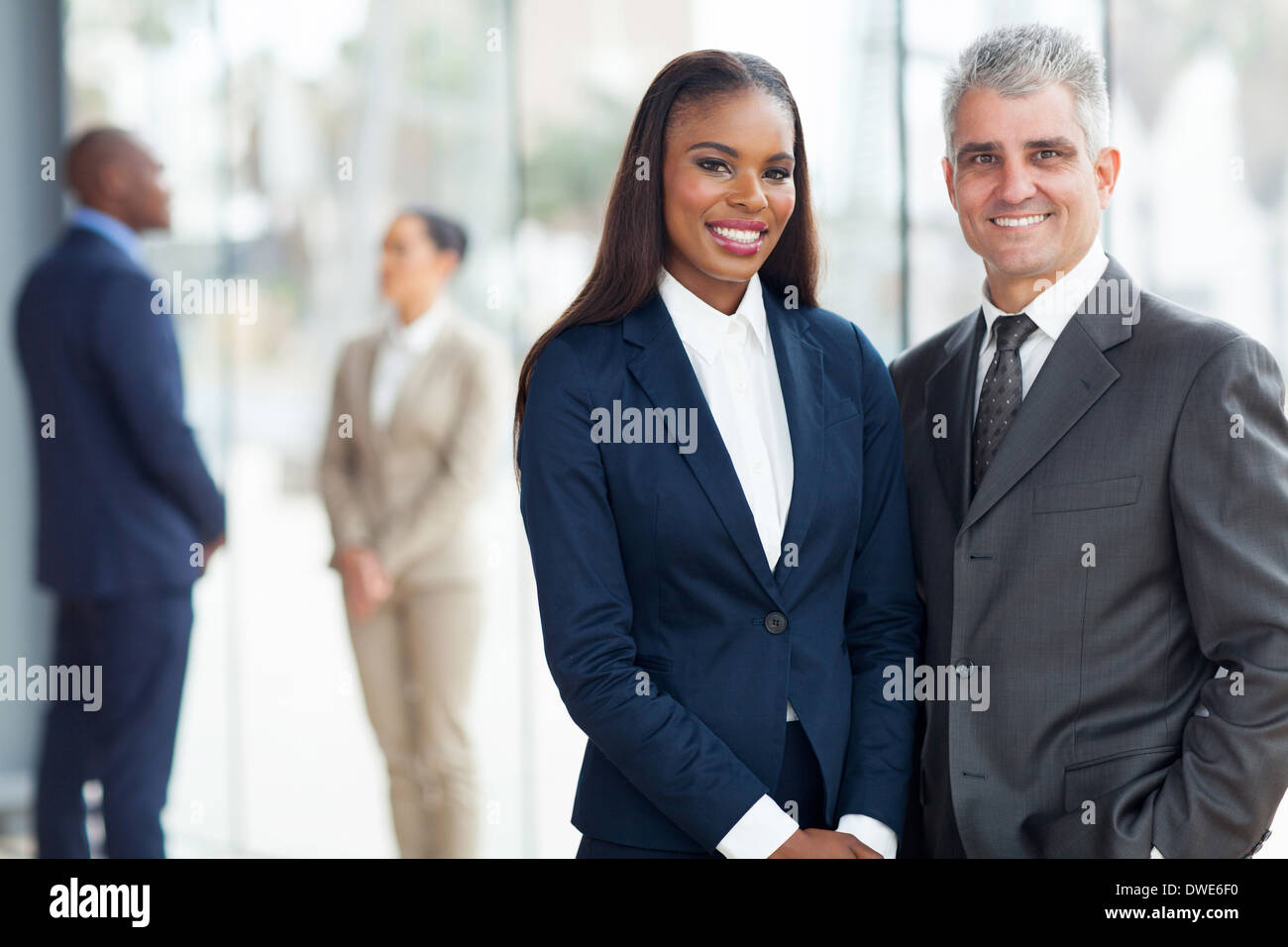 Happy colleagues office hi-res stock photography and images - Alamy