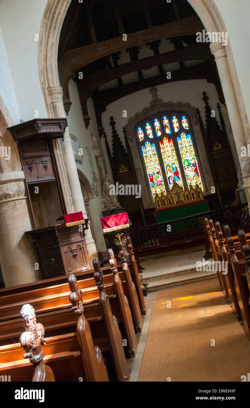 Inside the Church of St Peter and St Paul at Belton House, Grantham ...
