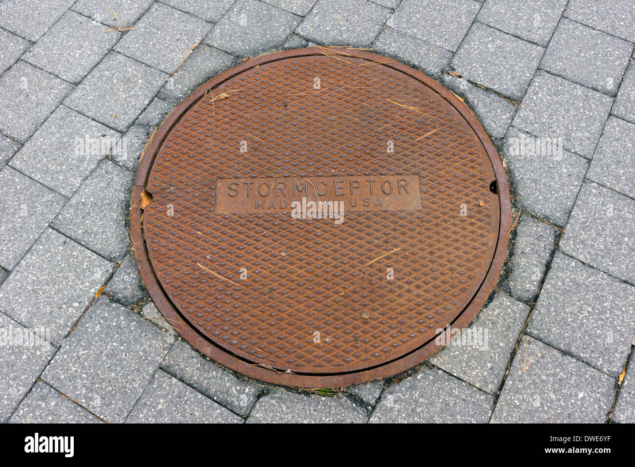 Stormceptor manhole cover, Boston, USA Stock Photo - Alamy