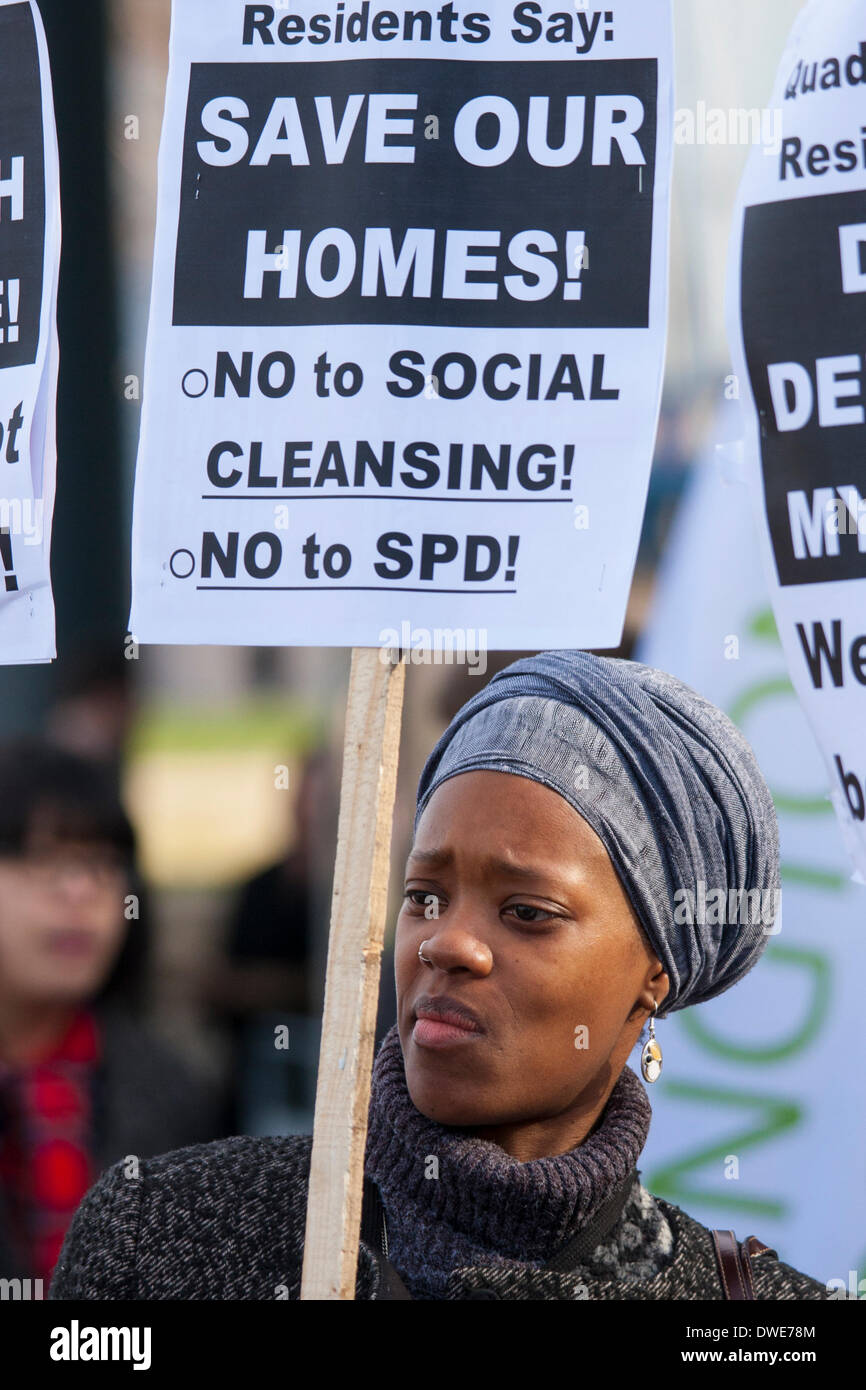 London, UK. 6th March 2014. Protesters demonstrate against the ...