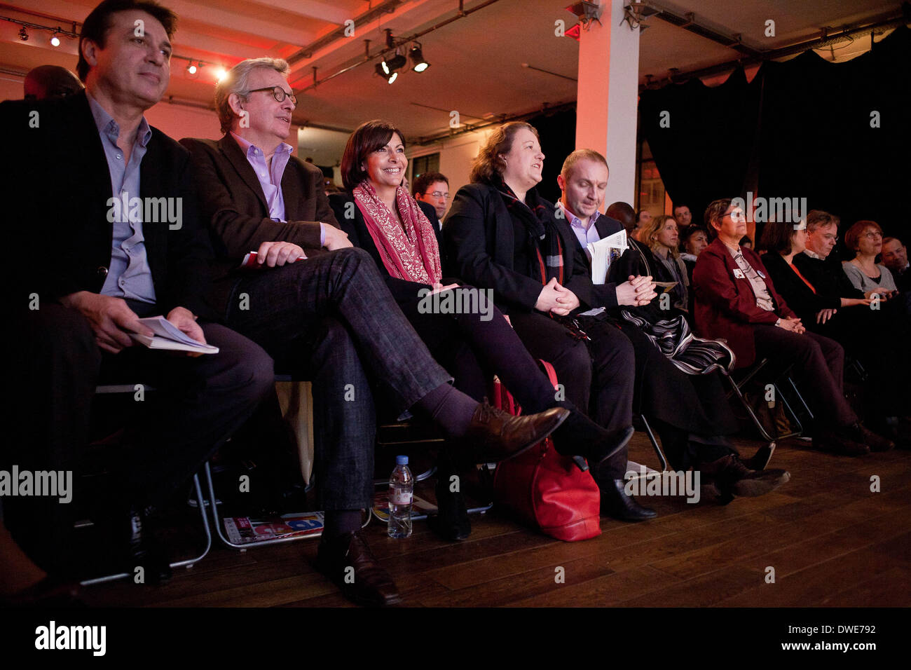 Paris, France. March 5, 2014 - Meeting with Anne Hidalgo and Frédérique ...