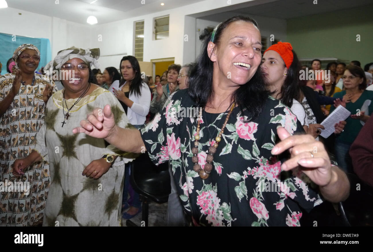 Catholic church of São Francisco de Assis, Afro-Brazilian mass. Sao ...