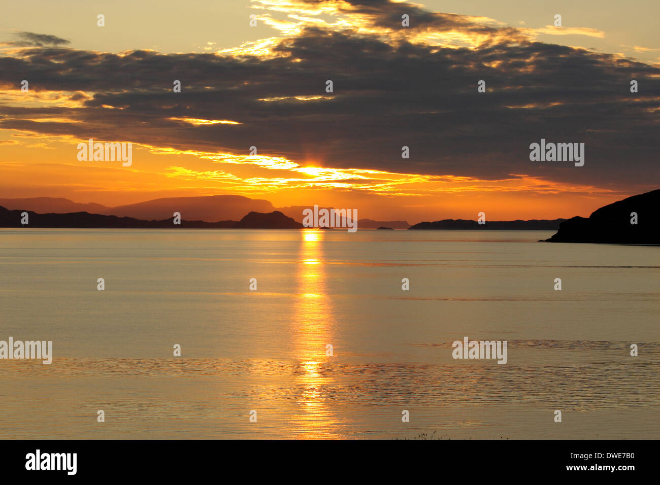 Sunset Applecross Bay Scotland UK Stock Photo - Alamy